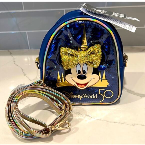 Disney | Bags | Nwt 22 Walt Disney World 50th Anniversary Minnie Mouse ...
